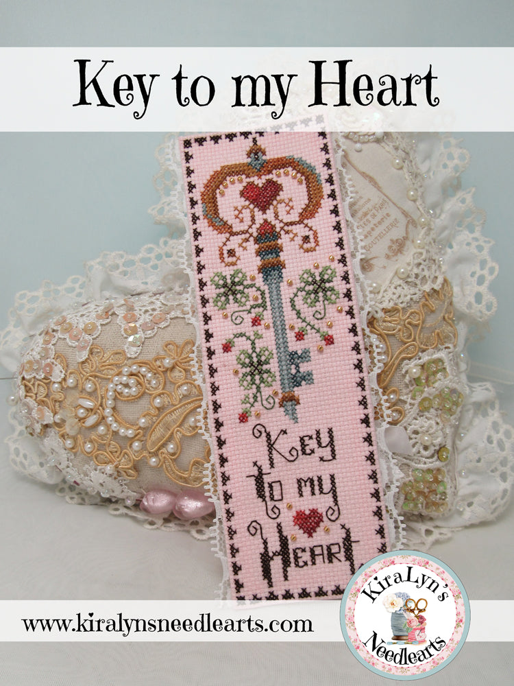 Key to my Heart Bookmark – KiraLyns Needlearts